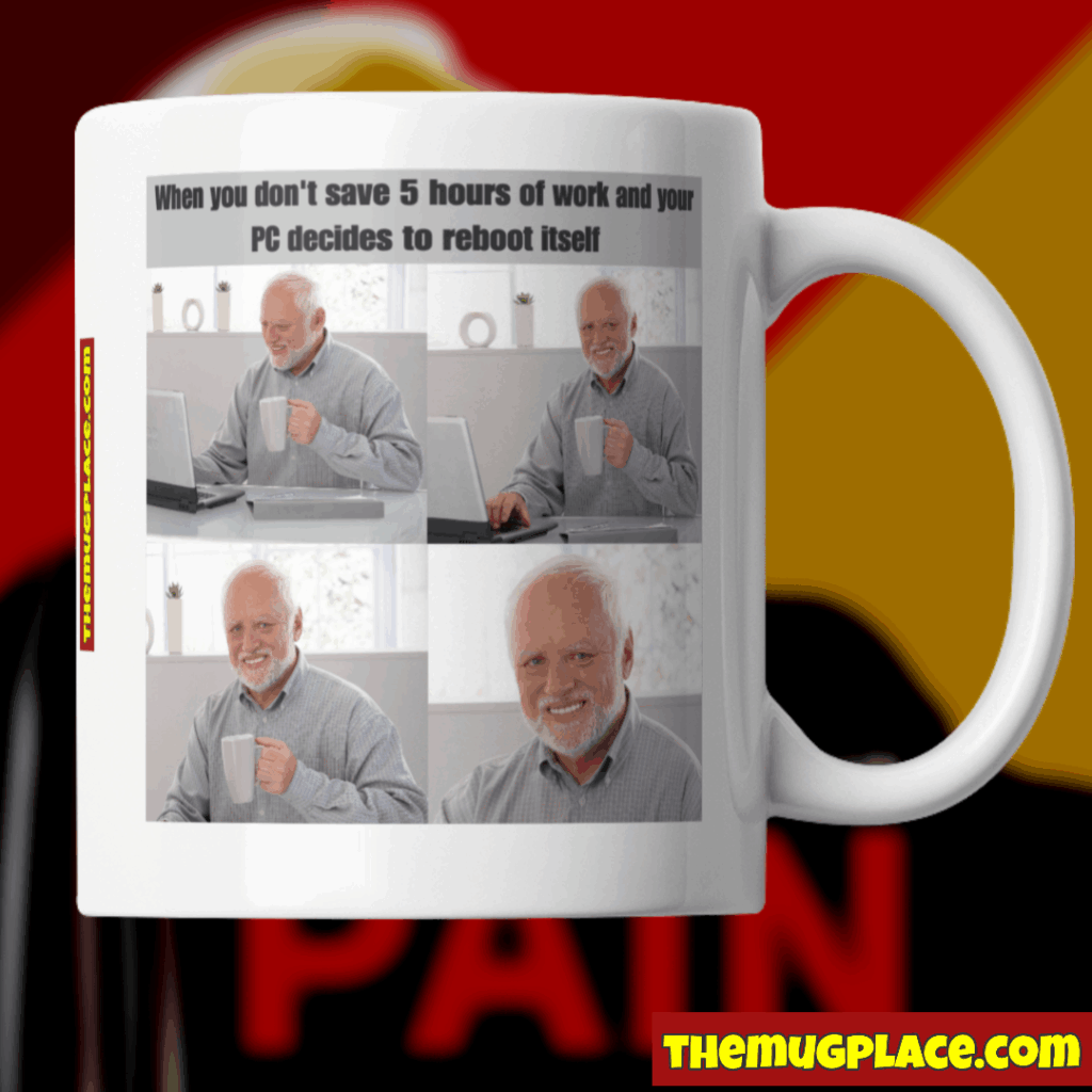Hide The Pain Harold Meme Mug | The Mug Place